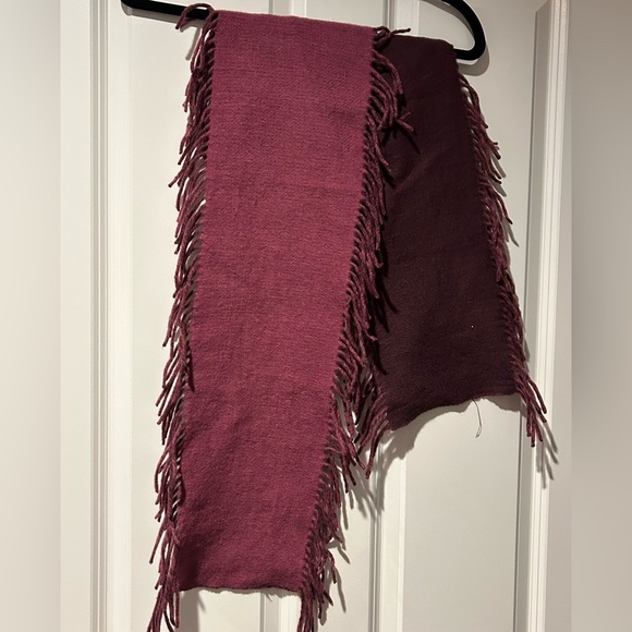 J. Jill | Accessories | J Jill Deep Purple Scarf With Fringe Sz | Poshmark